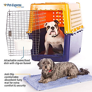 Pet-Express Pet Crate - Durable, Heavy Duty Dog Cat Kennel, IATA Airline Approved Pet Carrier, Pet Palace Dog Kennel, Travel Dog and Cat Crate for Large Dogs Indoor or Outdoor, 7 Sizes
