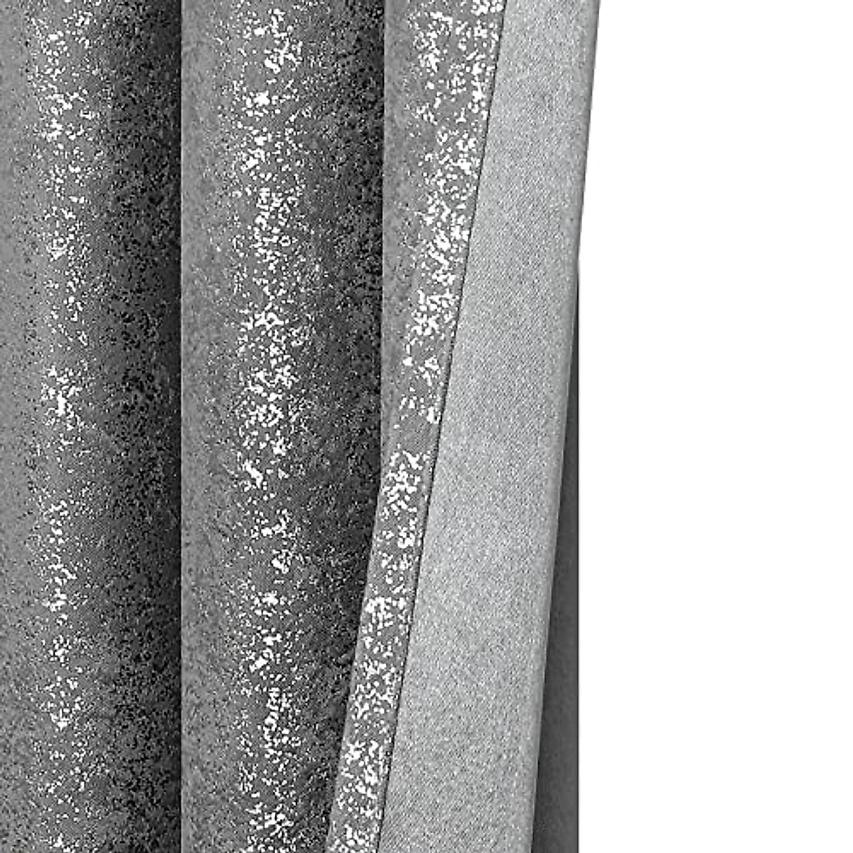 GoodGram 2 Pack Sparkle Chic Thermal Blackout Curtain Panels - Assorted Colors (Grey)
