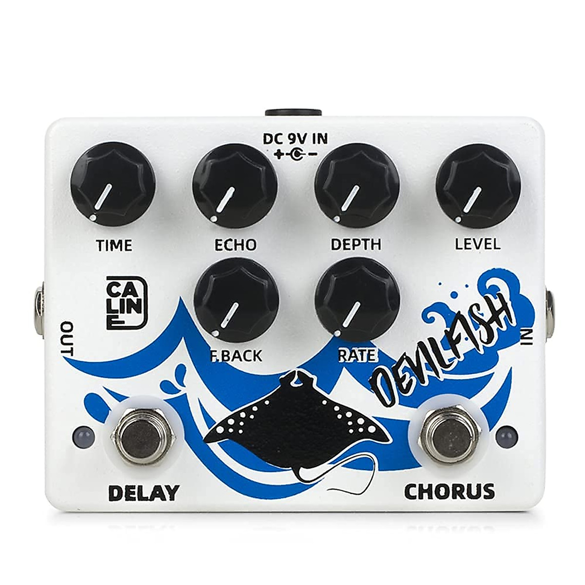 Caline DCP-03 DEVILFISH Chorus Delay Effect Pedal Dual Guitar Pedal