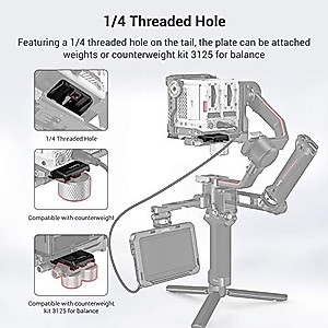 SMALLRIG Quick Release Plate for Manfrotto-Type Compatible with DJI RS 2 / RSC 2 / Ronin-S Gimbal / RS 3 / RS 3 Pro Gimbal - 3158