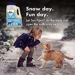 Diamond Crystal SNO-Paws Snow and Ice Melter - Calcium Chloride & Salt-Free Pet Safe Ice Melter with Blue Tint - Melts Ice Down to 5 Degrees