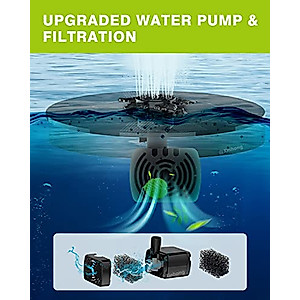 Xinhong Solar Bird Bath Fountains, Upgrade 3W Solar Powered Fountain Pump with 3 In 1 Rotation Nozzle, Free Standing Floating Solar Fountain Pump for Bird Bath, Fish Tank, Pond