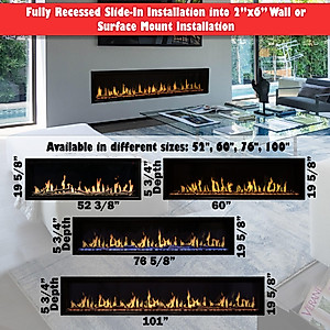 Modern Flames Orion Slim 60-Inch Linear Built-in Electric Fireplace (OR60-SLIM)