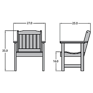 highwood Lehigh Garden Chair, Nantucket Blue