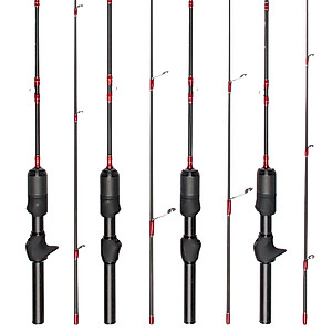 Rosewood DarkLight Short Carbon Handle Ultra Light Spinning Fishing Rod UL Casting Rod Ultralight Portable Rods for Streamer Fishing (1.55m Casting Rod)