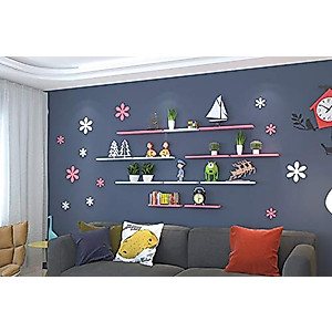 WANLIAN Wall Shelf Wall Mount Living Room Creative Shelf Wall Mount Wall Shelf Bookshelf Decoration Shelf 20in×3.6in (Pink)