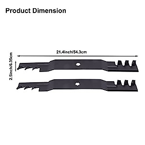 ELITEWILL 2pcs Lawn Mower Mulching Blades Fit for John Deere 42'' D100, D110, D120, D130, Z225, Z235, D125 Replaces OEM # GX22151