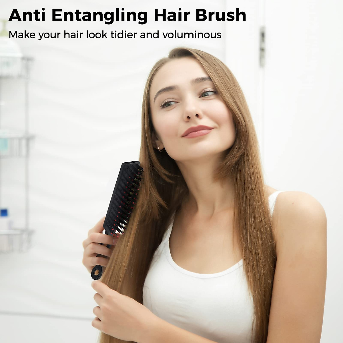 Anjetan 100 Packs Hair Brushes, Anti Entangling Hair Brushes Anti Static Massage Combs, Disposable Plastic Hair Combs for Curly Wet Dry Hair for Homeless, Shelter, Hotel, Nursing Home