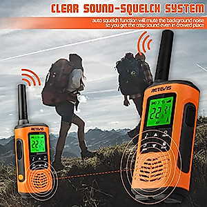 Retevis RT45P Waterproof Walkie Talkies IP67,Rechargeable Two Way Radio for Adults,22CH SOS NOAA,with 1000mAh Battery and USB-C Charger,Long Range 2 Way Radios for Skiing Fishing Boating (2 Pack)