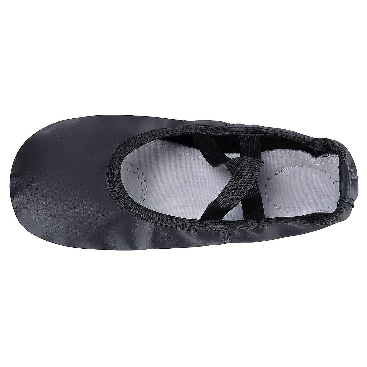 Dynadans Leather Ballet Shoes/Ballet Slippers/Dance Shoes for Girls and Boys (Toddler/Little/Big Kid/Women)-Black-4M Big Kid