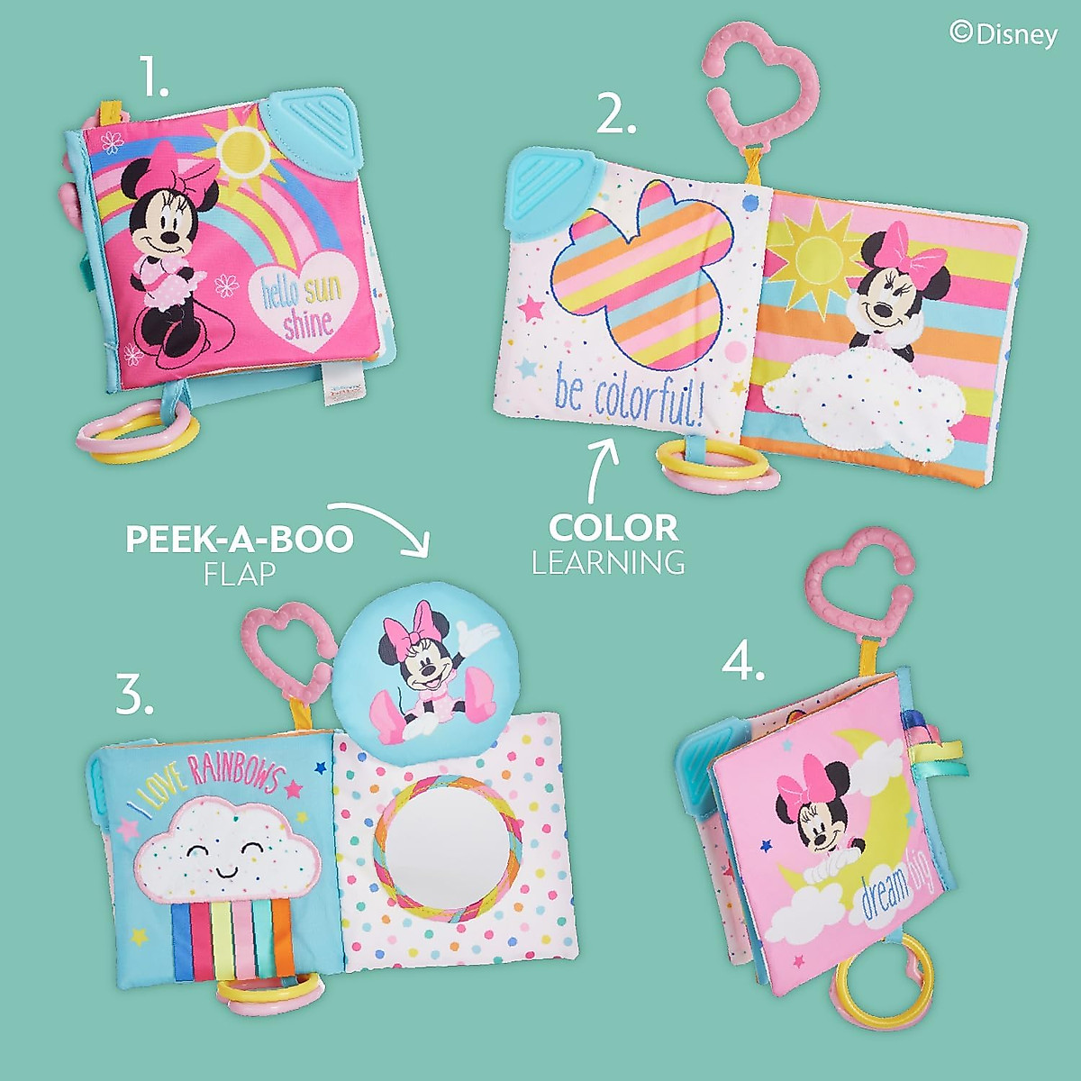 KIDS PREFERRED Disney Baby Minnie Mouse On The Go Soft Book for Babies