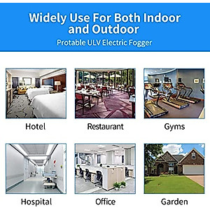 4.5L (1.2 Gallon) Electric ULV Portable Fogger Sprayer Machine Atomizer Mist Cold Fogger Machine Spraying Distance 30ft for Home,Hotel,Church,School,Yard