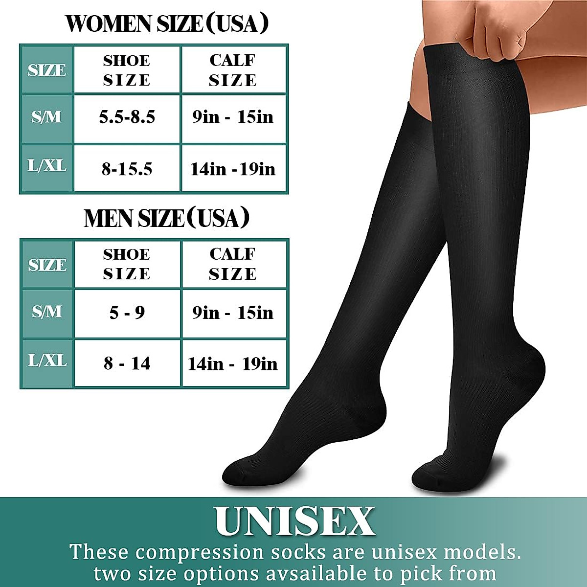 3 Pack Medical Compression Sock-Compression Sock for Women and Men-Best for Running,Nursing,Sports