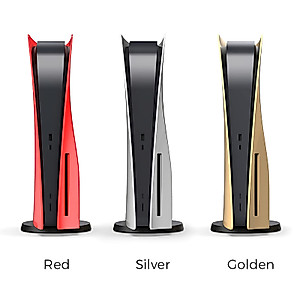 Disc Edition Face Plates Cover Skins Shell Panels for PS5 Console, Playstation 5 Accessories Faceplate Protective Shell Replacement Plate Dustproof Anti-Scratch (Disc Red)