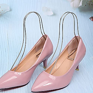 ULTECHNOVO 8pcs Steel Storage Shoes Sandal Display, Silver Boot Shaper Insert Display Hig Organizers Racks, High Stands Stainless Shop Womens Store Supports Shoe Forms: Inserts Showcase