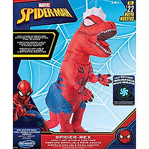 Marvel Spider-Rex Inflatable -Costume - Inflatable -Adult-Costume of Spider-Rex Dinosaur with Gloves