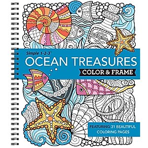 Color & Frame - Ocean Treasures (Adult Coloring Book)