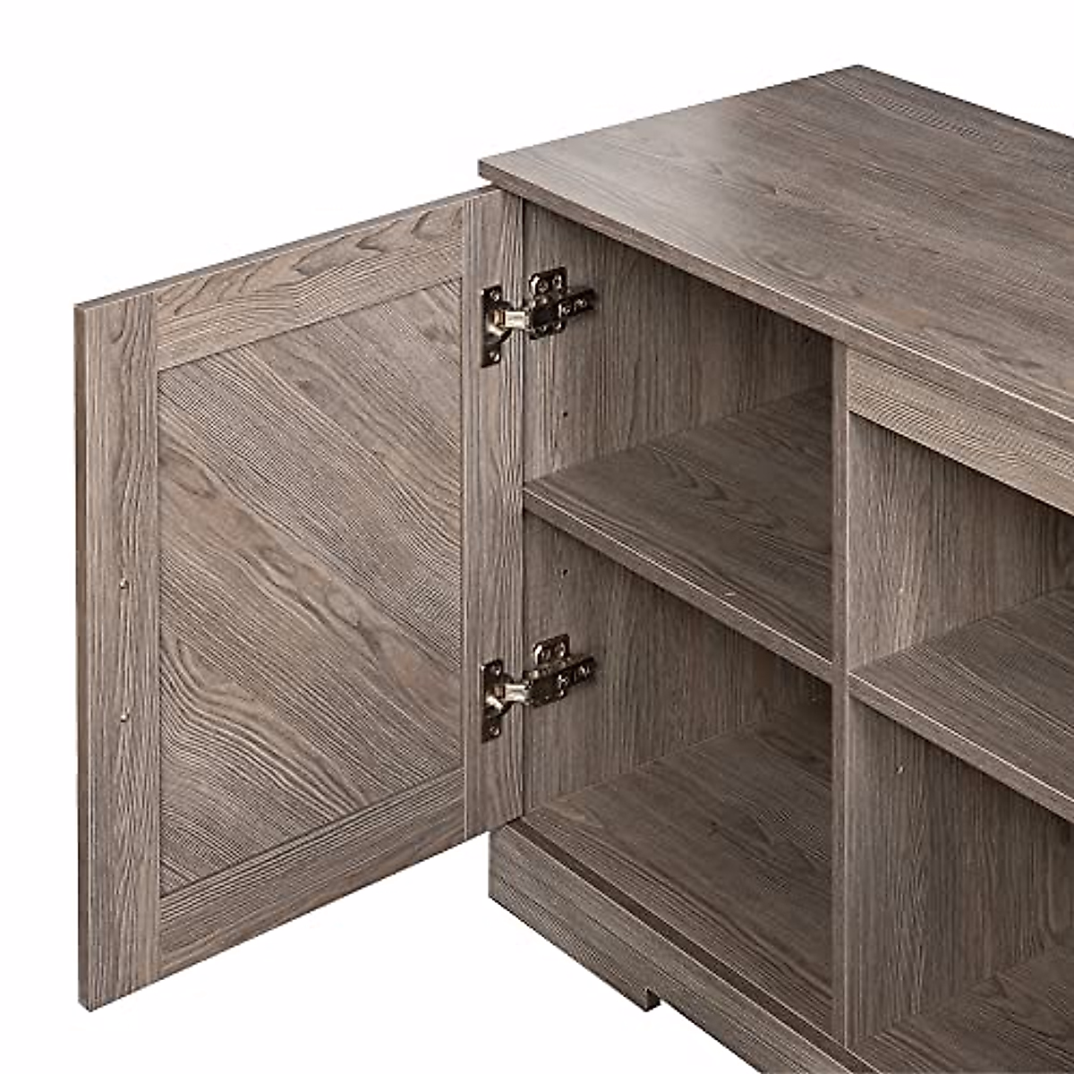 ZINUS Bennett TV Stand for TVs up to 65”, Farmhouse Style Entertainment Center, TV Stand with Storage, Living Room or Bedroom Furniture, Grey