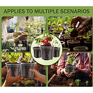 WandaQueen 30 Packs Clear Nursery Pots for Plants, 3.5/4/5 Inch Plant Pot for Planting Plastic Seedling Pots with Drainage Holes Seed Starter Pot High Transparency with 20 Plant Labels. (Transparent)