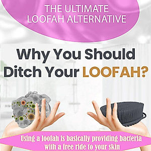 Avilana Blue and Pink Silicone Body Scrubber Bundle - Vibrant and Cheerful Dual-Tone Set