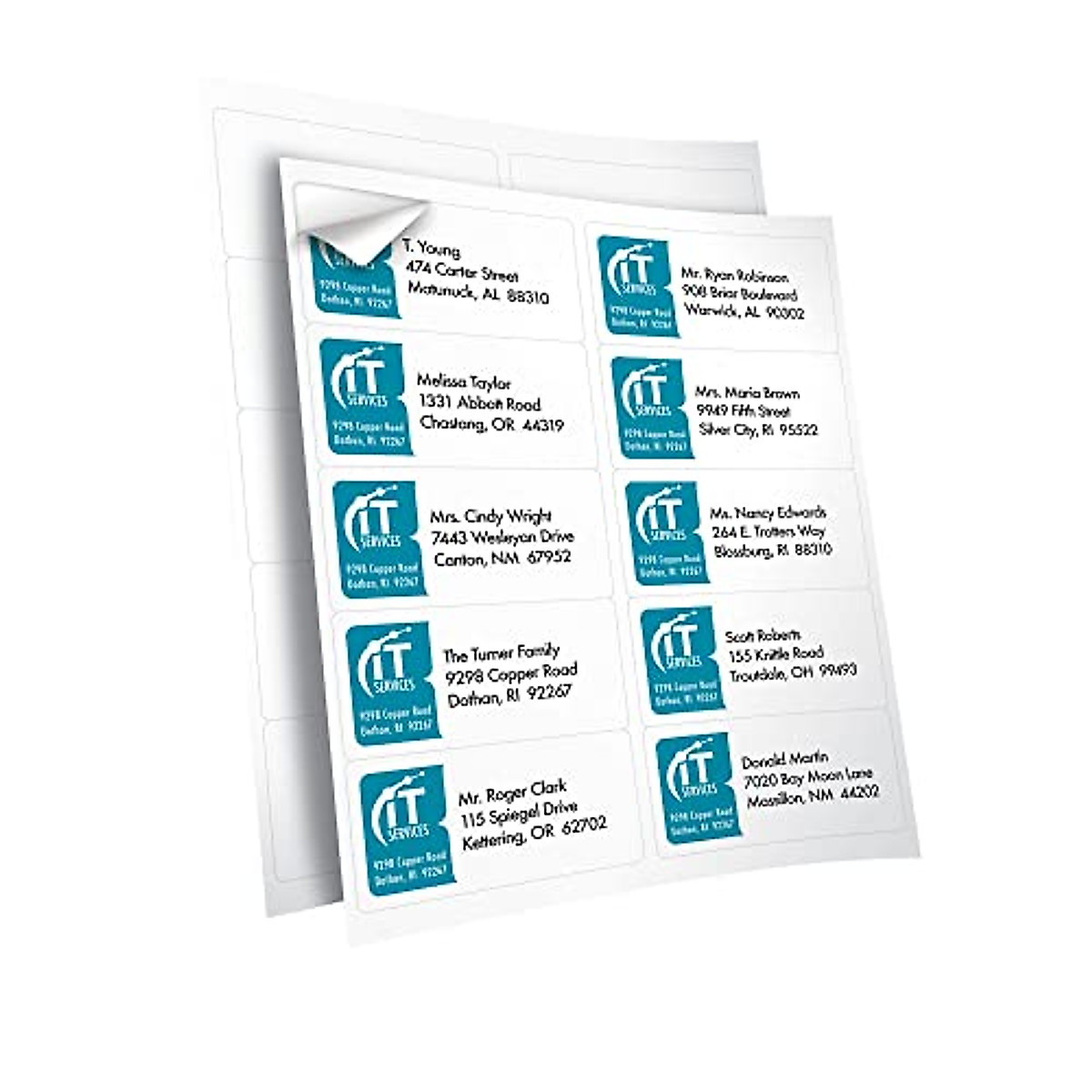 Office Depot White Inkjet/Laser Shipping Labels, 2in. x 4in., Pack Of 250, 505-O004-0007