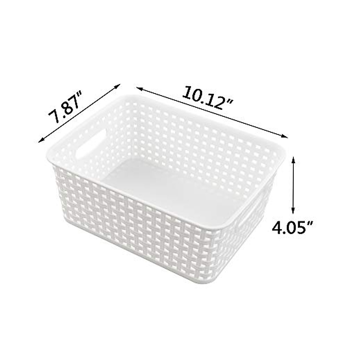 Ucake 6-Pack Plastic Basket, Open Storage Bin, F