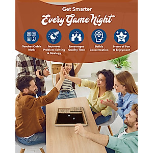 Deluxe Wood 12 Numbers Shut The Box Game