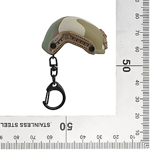 Tactical Fast Helmet Model Mini Portable Bottle Opener, Keychain Jewelry Backpack Ornament Army Fan Gift Army Fan Collection