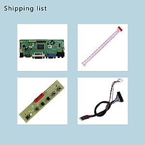 HDMI VGA DVI Audio LVDs Controller Board 40 Pin for 15.6" 17.3" 1920x1080 B156HW01 LP156WF1 N173HGE-L21 B173HW01 LP173WF1 WLED LCD Screen
