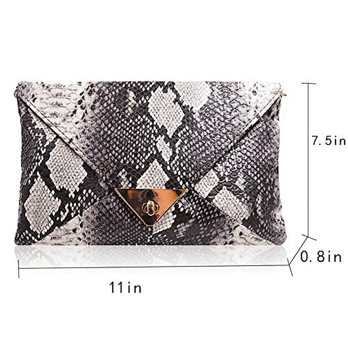 Sherry Women Snakeskin Handbag Party Evening Bag Clutch Shoulder Bag