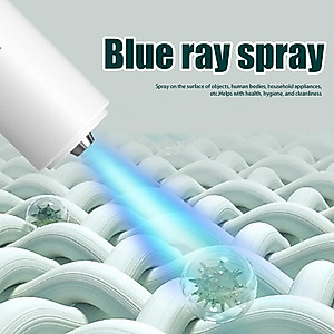 1PC Atomizer Sprayer with Blue Light, Handheld 350ml Disinfecting Fogger, 2 Modes Adjustable Fogger Machine, Rechargeable Electrostatic Sprayer for Kitchen, Bathroom