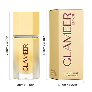 GLAMEER Moisturizing Lip Oil,Fruit Flavoured Lip Oil For Dry Lip,Lip Moisturizing Treatment Nourishing Lip Gloss, for Women Girls Lip Care Products