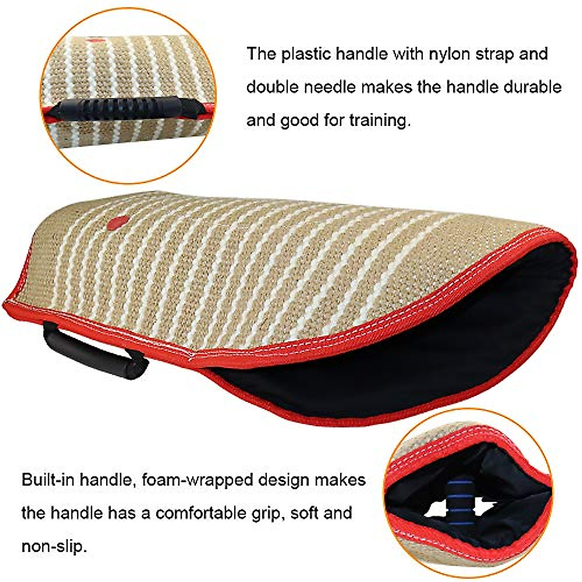 Dog Bite Training Set - Dog Bite Sleeve, Dog Bite Pillow Tug Toy, Dog Training Stick - Professional Training Equipment for Training, Biting, Interactive, Fetch, K9, Puppy (Transverse Stripe)