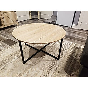 Round Coffee Table Kitchen Dining Table Modern Leisure Tea Table Office Conference Pedestal Desk Computer Study Desk White/Black