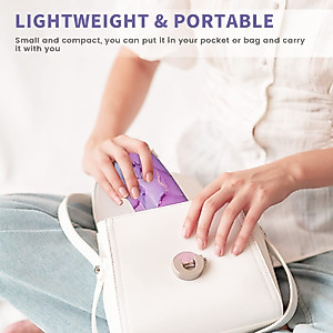 molshine Hard Shell PU Leather Glasses Case,Travel Portable Eyeglass Case for Men Women Girl Travel Study Work (Purple)