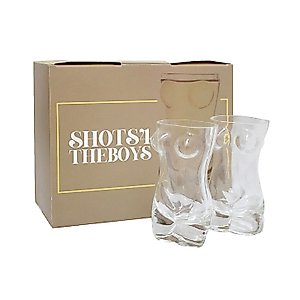 TANGDIAABBCC HOMIEBUDS mcyiqihai 2-Pack Women Body Shaped Shot Glass by Shots4TheBoys ; Perfect funny gift white elephant gift Party Shot Glass
