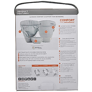 Ergobaby Easy Snug Infant Insert, Grey, Premium Cotton