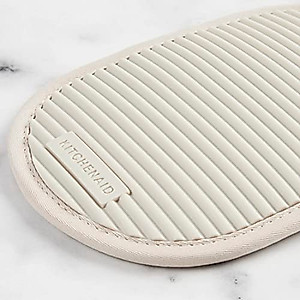 KitchenAid KA GB Ribbed Soft Silicone Pot Grabber 2-Pack Set, 5"x8", Milkshake