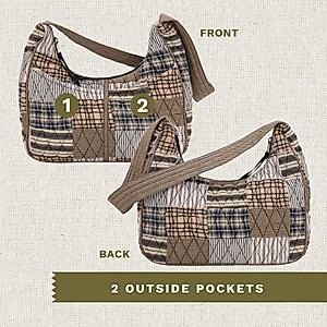 Bella Taylor Blakely - Hobo Shoulder Bag for Women - Lightweight Quilted Fabric Purse with Pockets – Rory