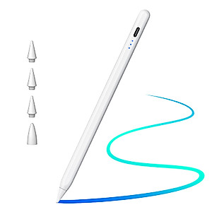 Cisteen Stylus Pen for iPad with Led Indicators, Tilt Sensor Palm Rejection Active Pencil for (2018-2022) Apple iPad 10/9/8/7/6th Gen, iPad Pro 12.9&11", iPad Air 5th/4th/3rd Gen, iPad Mini 6/5