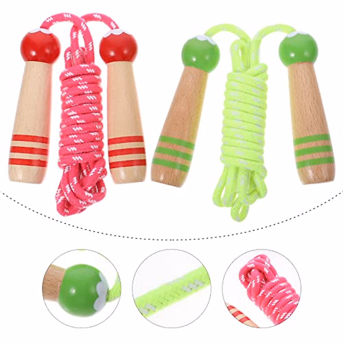 Unomor 6 pcs cartoon skipping rope jump rope for fitness kids exercise equipment jump rope jump rope weighted wood jump rope kids rope Portable Skipping Ropes Kids Jumping Rope