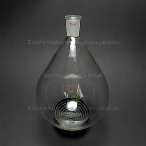 Deschem 2000ml 24/40 Glass Recovery Flask 2 Litre Kjelda Bottle Not for Rotary Evaporator Use