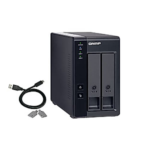 QNAP TR-002 2 Bay USB Type-C Direct Attached Storage (DAS) with Hardware RAID (Diskless) (TR-002-AMZ-US)
