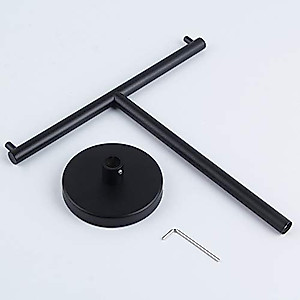 GERZWY Matte Black Hand Towel Holder Tree Rack Free Standing SUS 304 Stainless Steel Countertop Towel Ring DZY08-BK