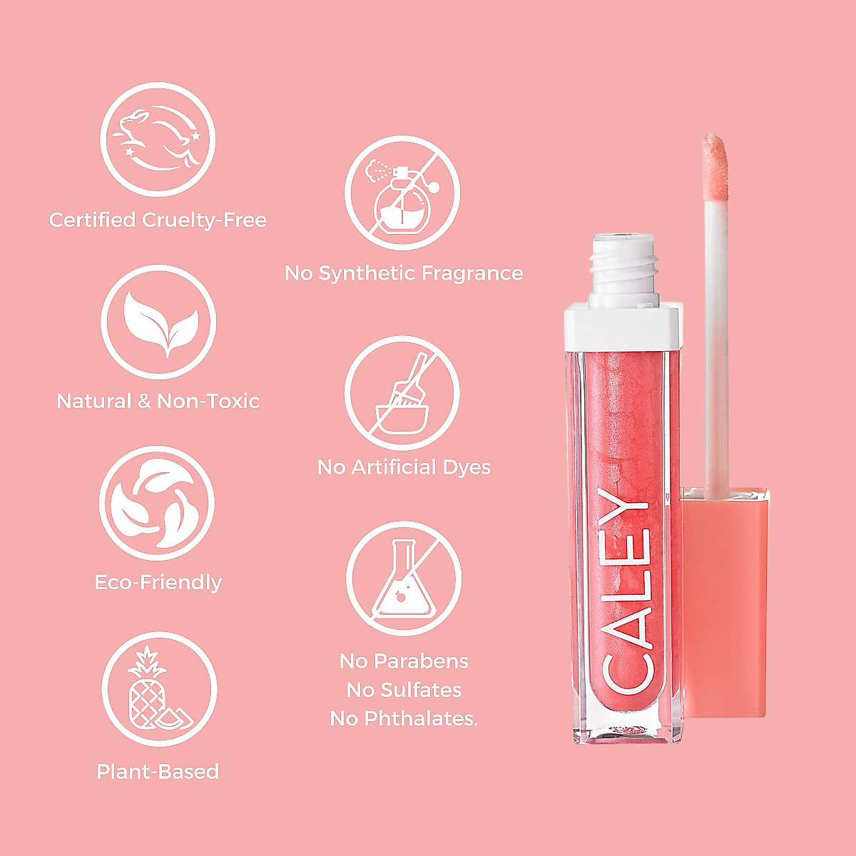 Caley Cosmetics Probiotic Lip Oil Gloss (Island Blossom)