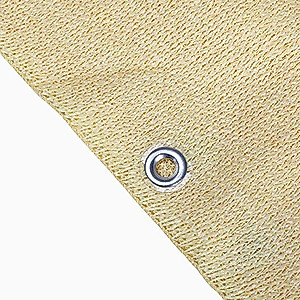 Bakaji 2832424 Wind Deflectors for Balcony Roof Rails in Hdpe Heavy Duty, UV Protection 90%, Eyelet Attachment, 12 m Rope Included, Off-White, 500 x 90 cm, Ecru