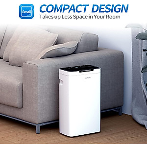 AIRPLUS Dehumidifier for Basement, 1,500 Sq. Ft Powerful Dehumidifier for Home,Large Rooms, Bedrooms, Sufficient Capacity Water Tank with Drain Hose -30 Pints(AP2011N)