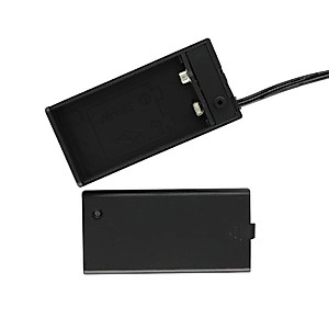 VG_S 1 pc. of New 9V Battery Holder Box Case Wire Lead ON/Off Switch Cover On Off Switch Cap Lead Wires+ DC 2.1mm Plug