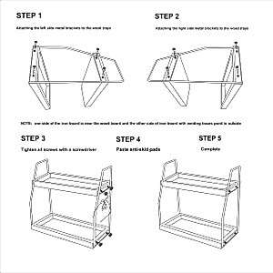 AfooBezos 2 Tier Bathroom Organizer Countertop, Pine Wood Bathroom Sink Tray for Counter Storage Shelf, Vanity Tray for Perfume Lotion Cosmetic Spice Rack for Kitchen Counter (Black)