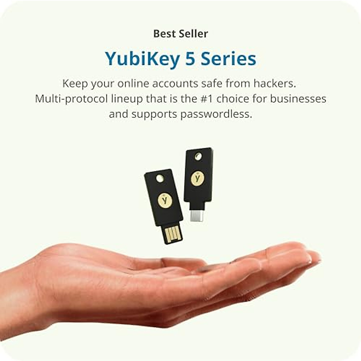 Yubico - YubiKey 5C Nano - Multi-Factor authentication (MFA) Security Key, Connect via USB-C, Compact Size, FIDO Certified - Protect Online Accounts